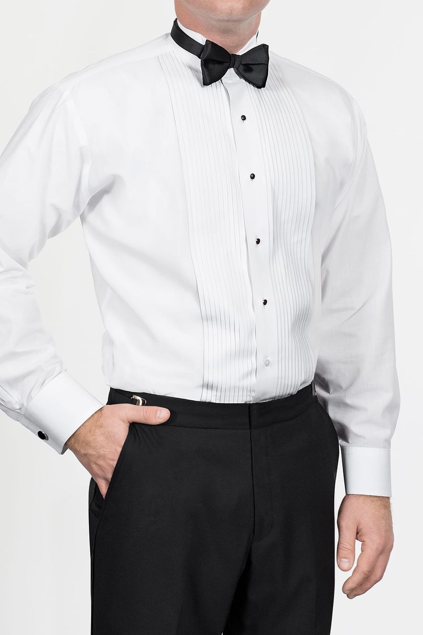 White Wing Collar Shirt | Jim's Formal Wear